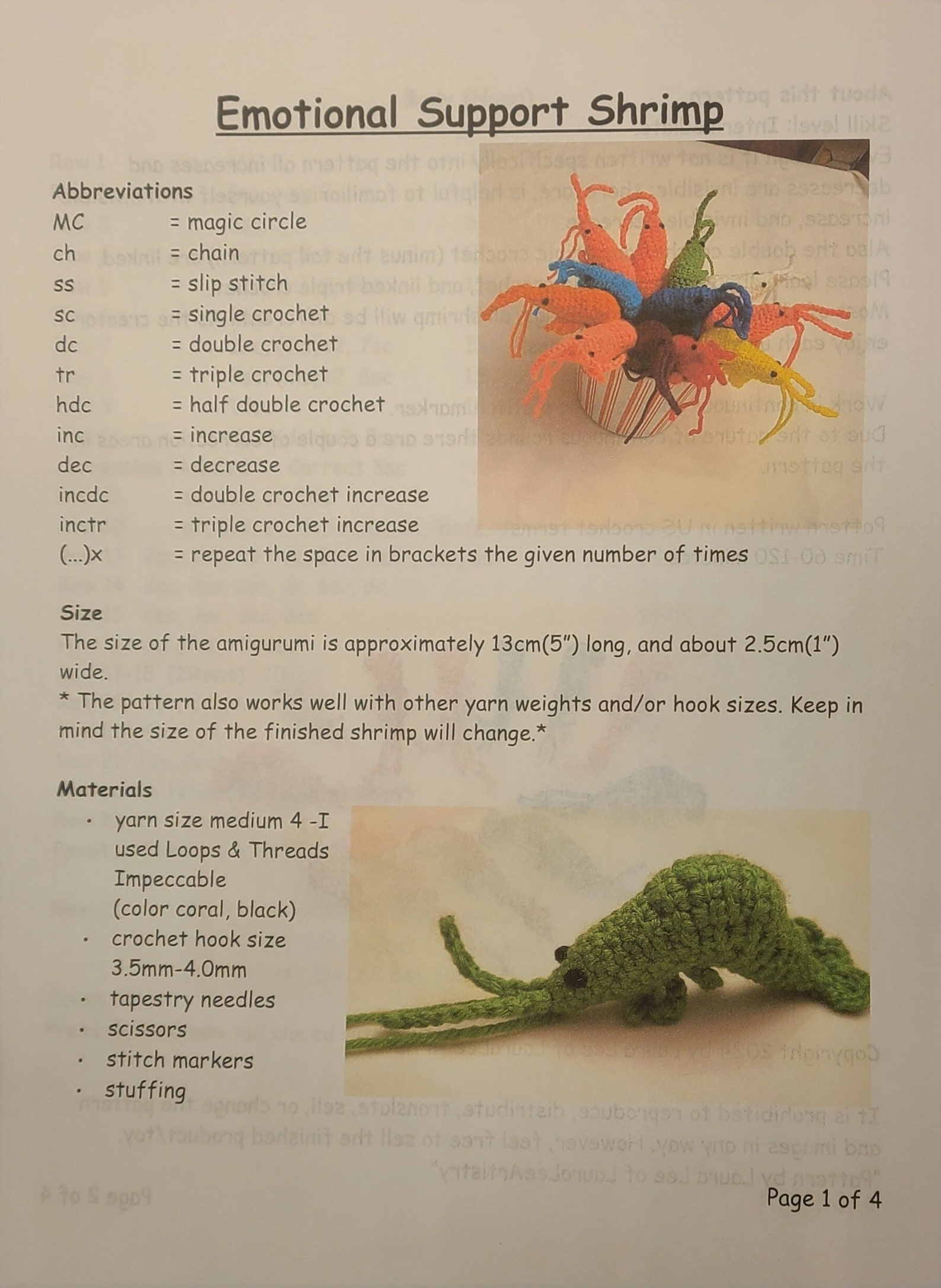 Shrimp Crochet Pattern. Low Sew. Amigurumi PDF - Etsy Canada