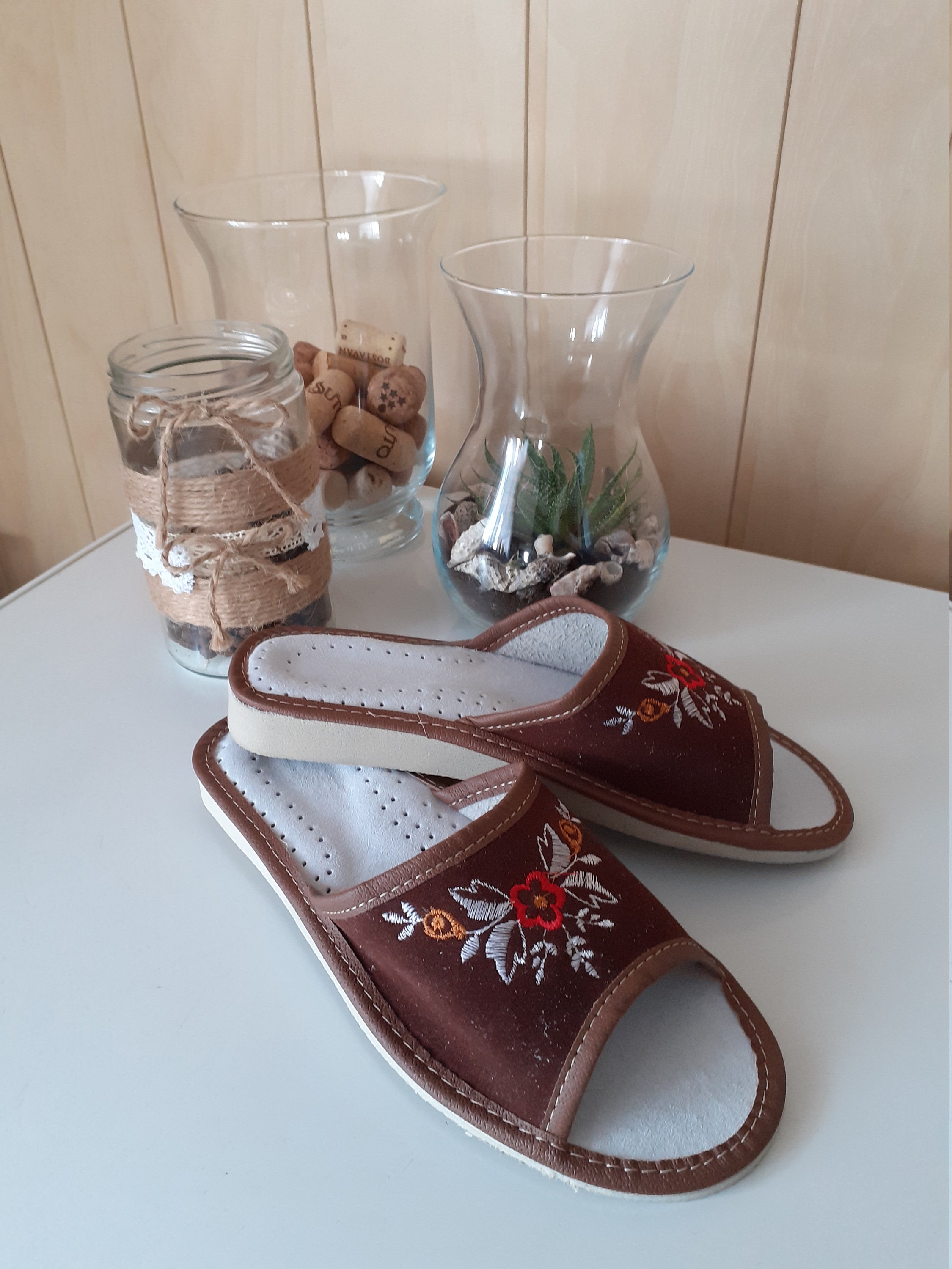 Ladies Traditional Polish Slippers 100% Leather - Etsy