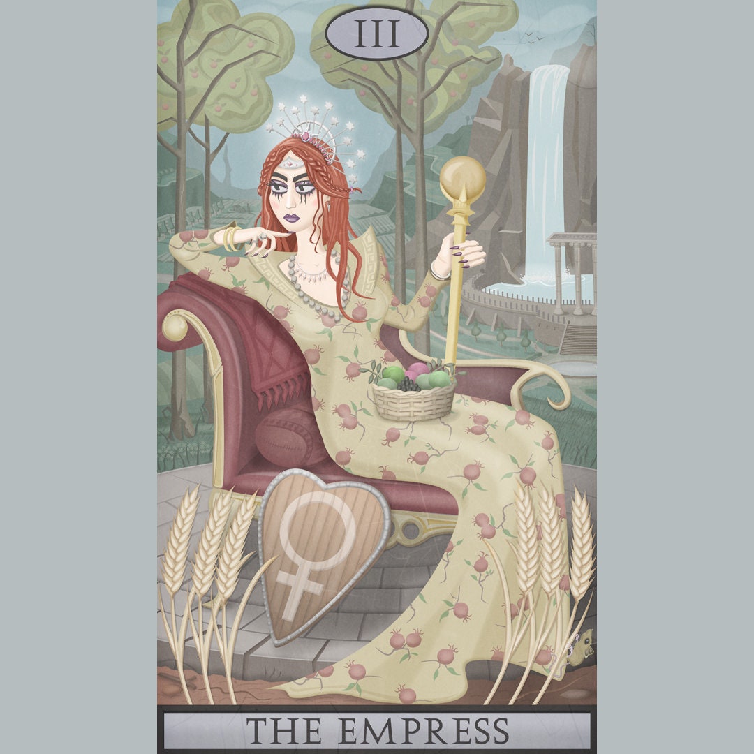 The Empress Tarot Art Print Miseryweeds Gothic Art A3 Etsy