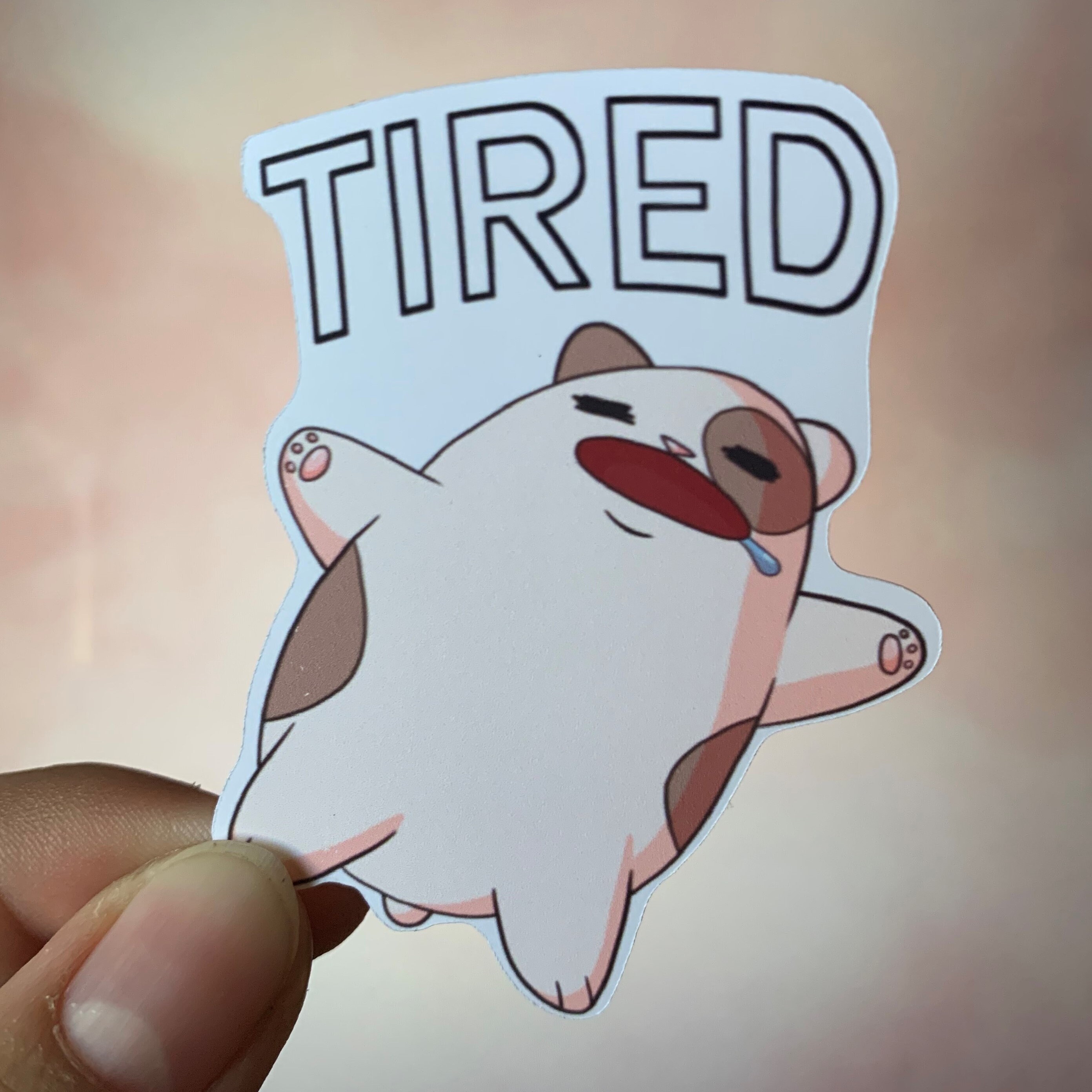Hamster Sticker, Tired Sticker, Cute Decoration, Laptop Sticker, Cute ...