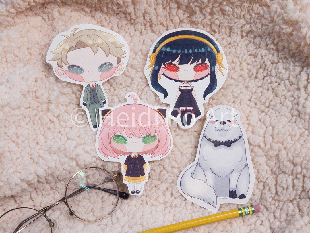Spy X Family Inspired Chibi Stickers & Prints: Yor, Loid, Anya, Bond - Etsy