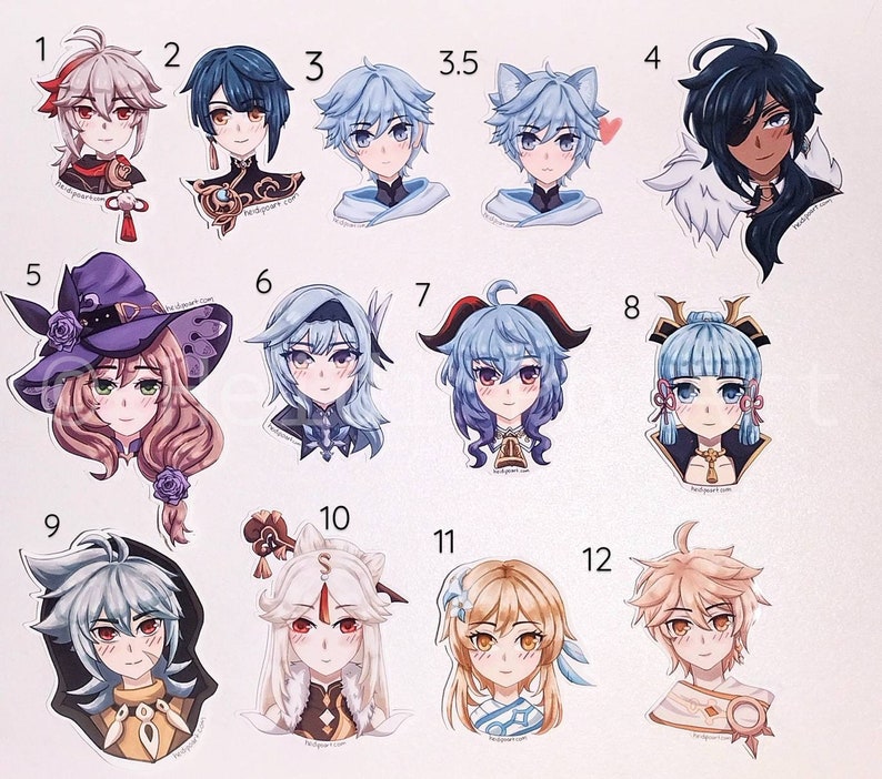 Kaeya Genshin Impact Sticker - Etsy