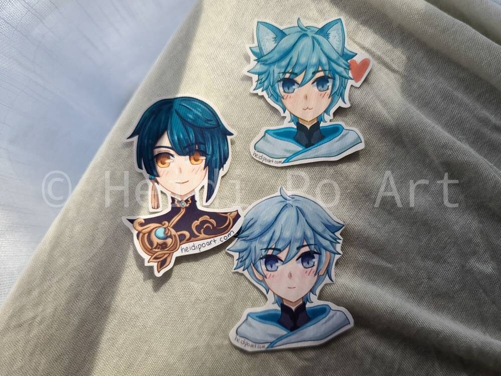 Xingqiu Genshin Impact Sticker - Etsy Hong Kong