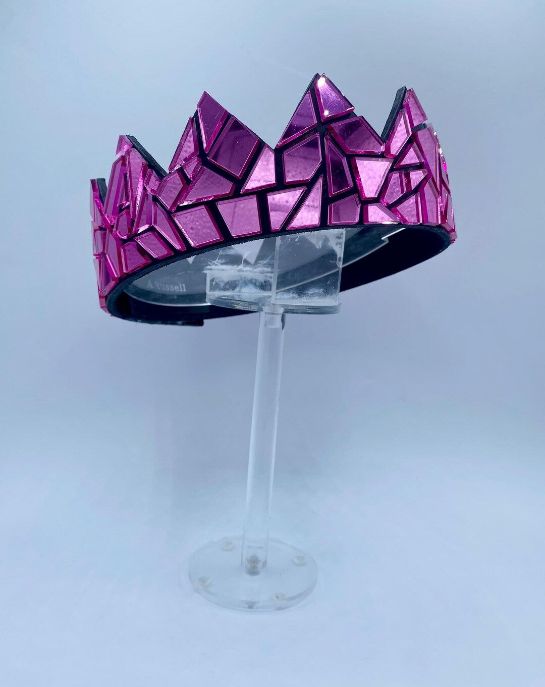 Pink Mirror Crown on Leather - Etsy
