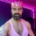 Holographic Neon Pink Mirror Crown on White Leather - Etsy