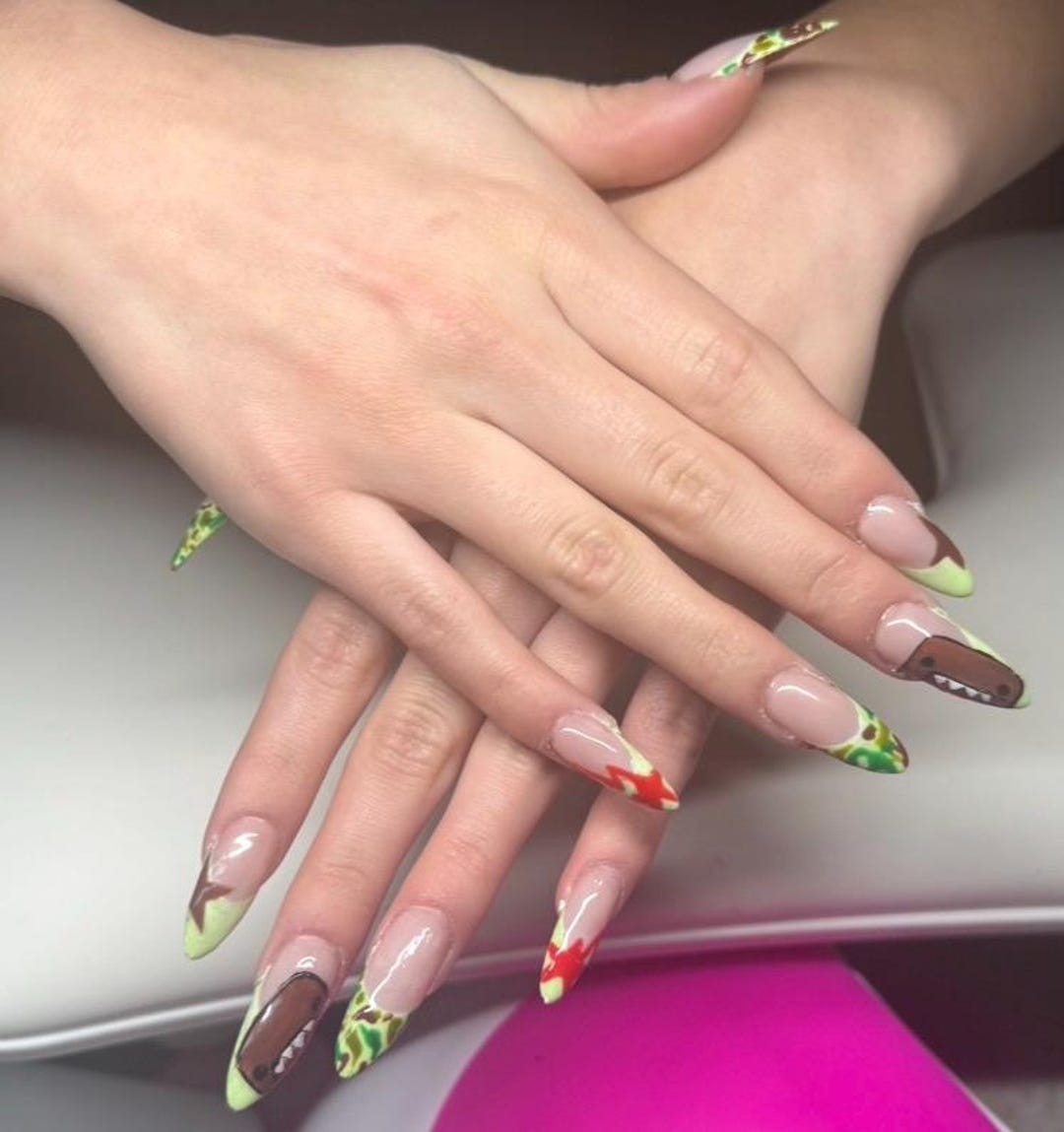 BA*PE DOMO Inspired Press on Nails - Etsy