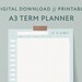 At A Glance Term Planner (printable Digital Download) - Semester ...