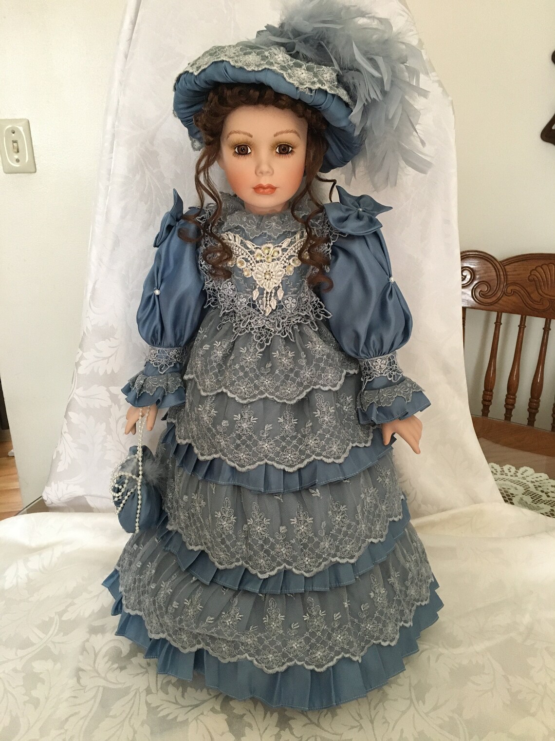 Vintage in Box Cracker Barrel Monica Ann Porcelain Doll - Etsy