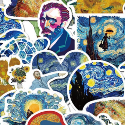 40 Vincent Van Gogh Painting Stickers Cool Sticker Pack - Etsy