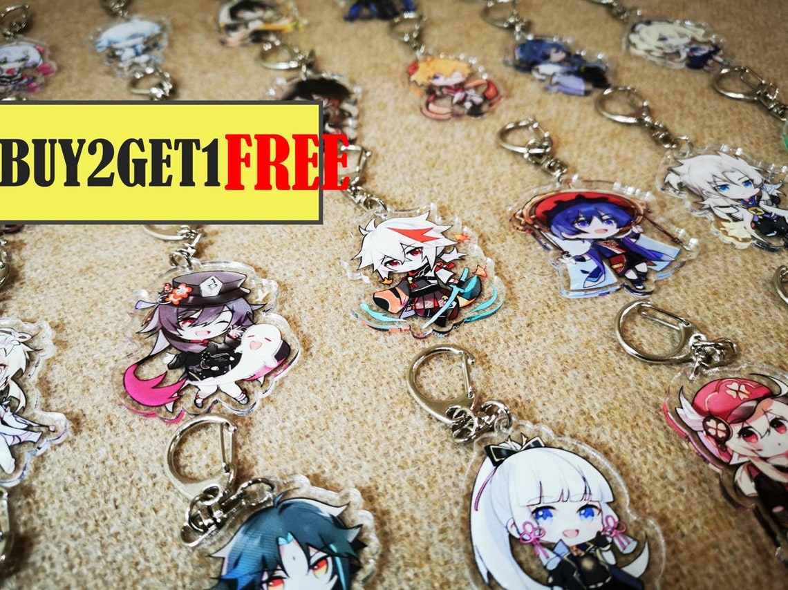 Genshin Keychains New Characters - Etsy