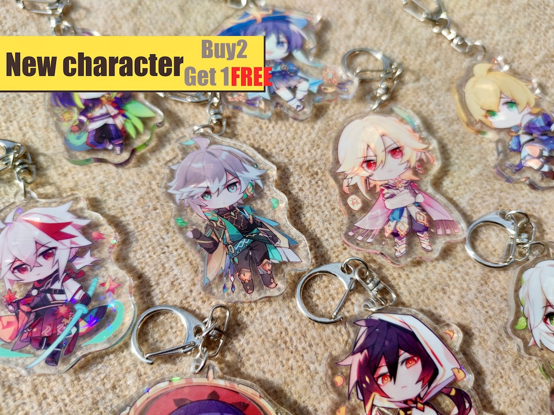 Genshin Keychains New Characters - Etsy