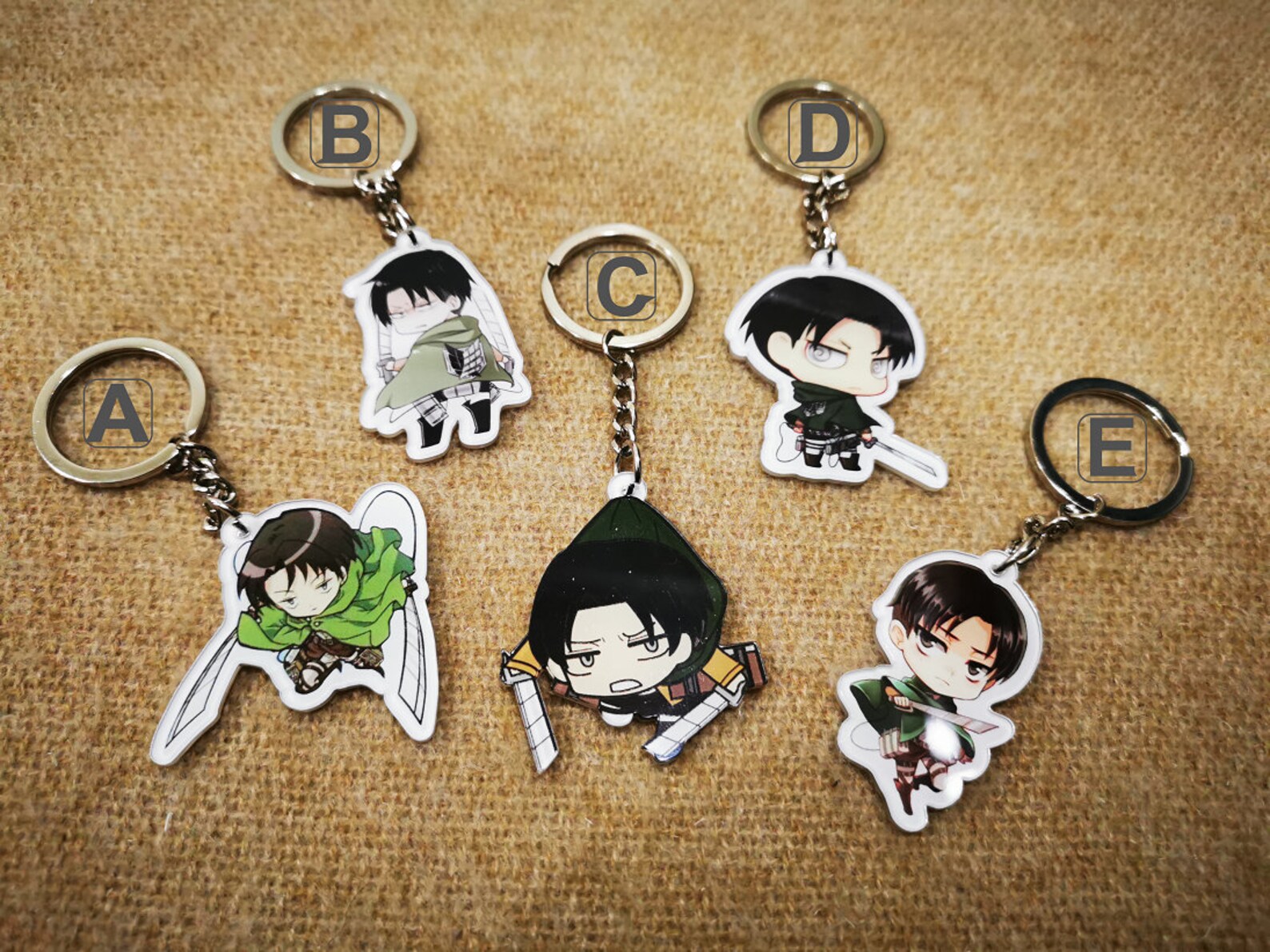 AOT Anime Acrylic Keychains single Side Image - Etsy
