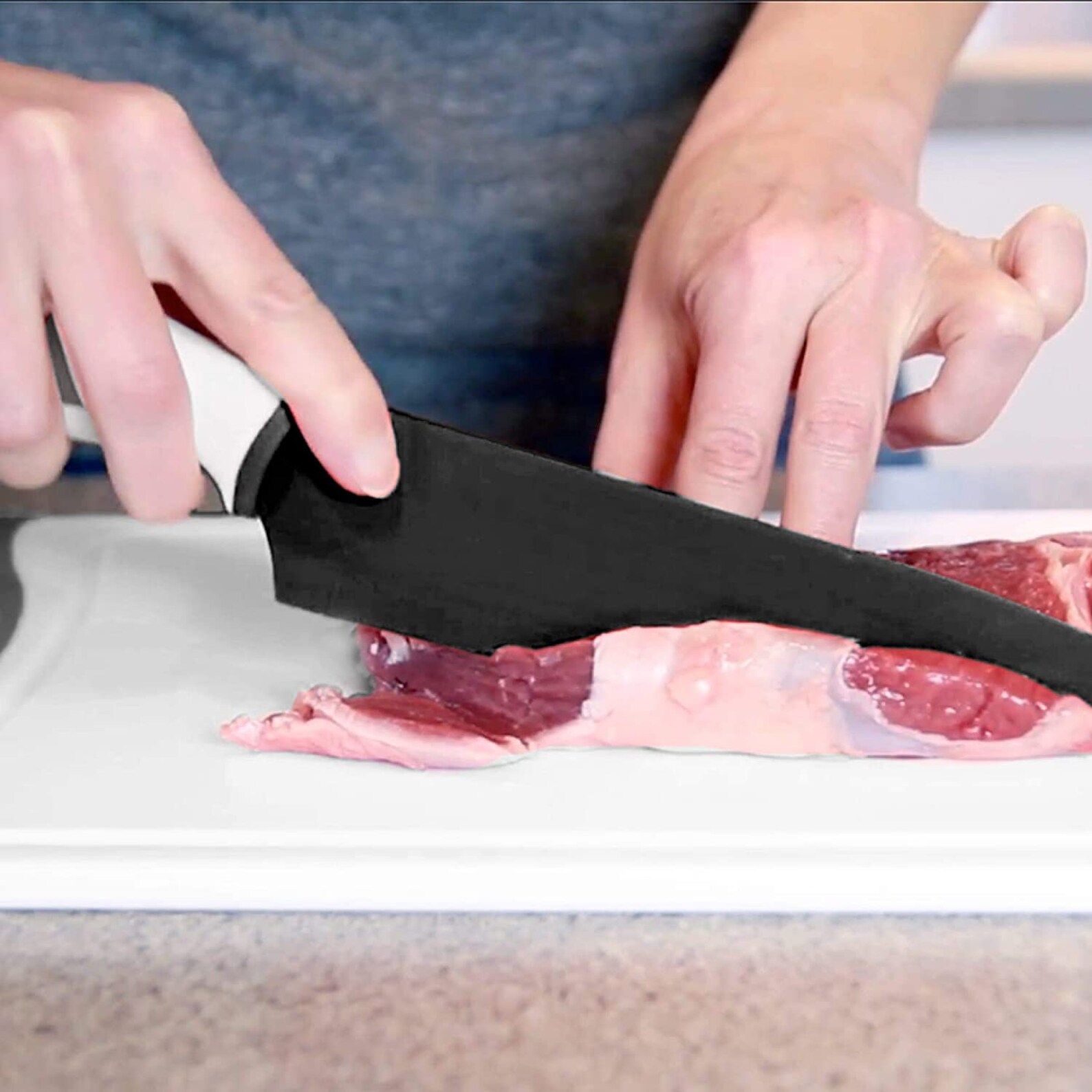 Black Stainless Steel Sharp Knife Set 5 Knives With Covers And Etsy black-stainless-steel-sharp-knife-set-5-knives-with-covers-and-etsy
