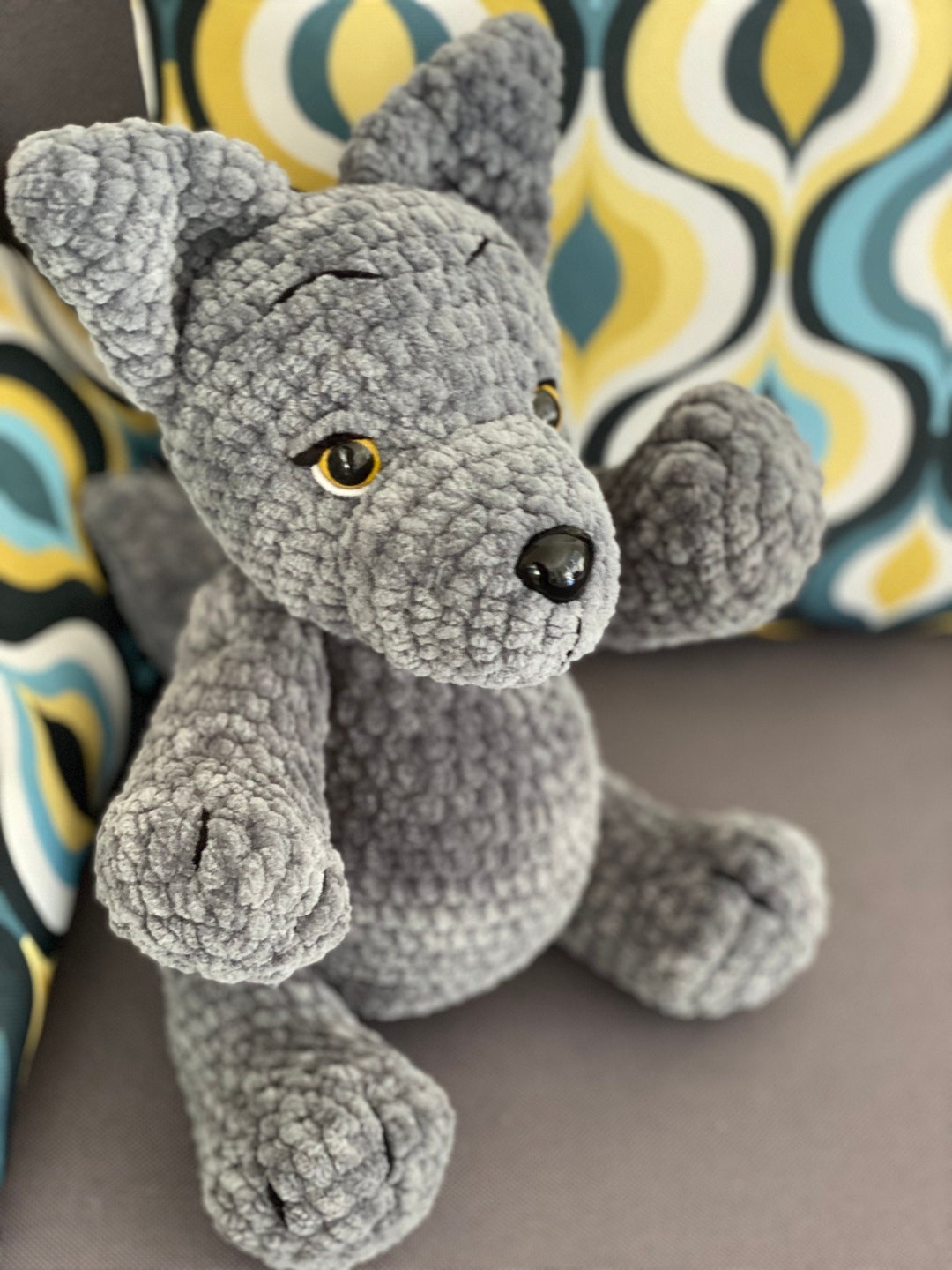 Crochet Dog Pattern: Chenille Wolf Puppy, US Terminology (PDF Pattern ...