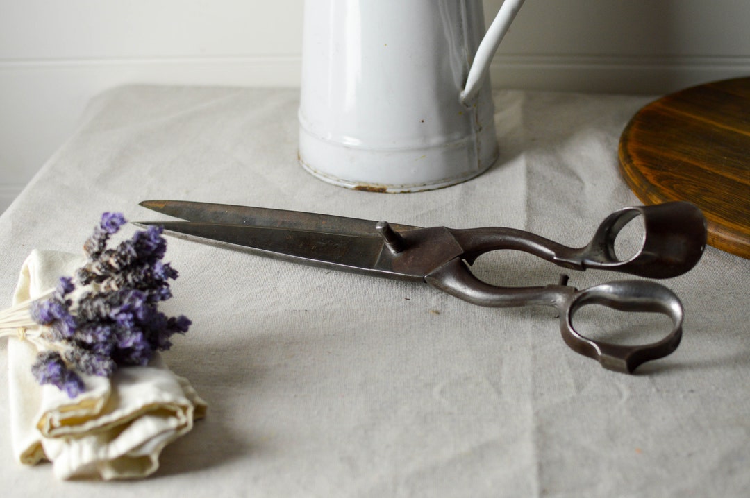 Antique Photo Prop, Heavy Oversized Antique Tailor's Scissors. - Etsy