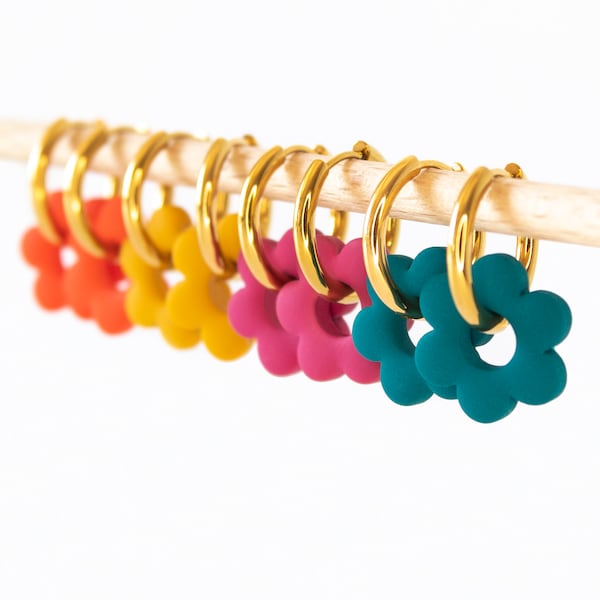 Charm Hoop Earrings - Etsy