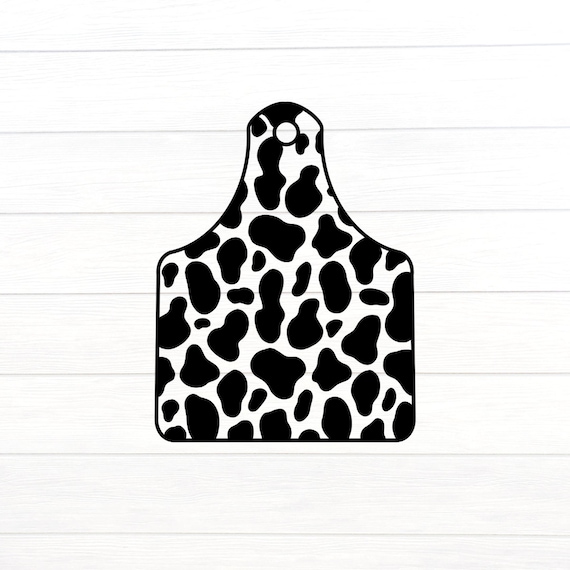 Cow Print Cow Tag Instant Digital Download PNG PDF SVG - Etsy
