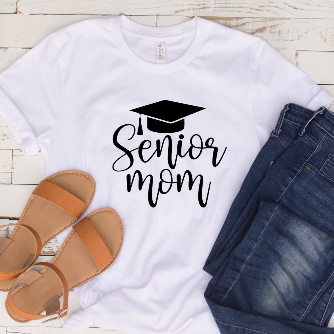 Senior Mom Cut File SVG PDF PNG Cricut File Design Graduation T-shirt ...