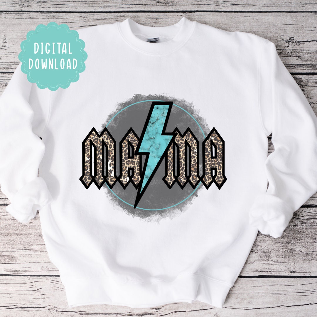 Metal Mama Cut File | SVG PDF PNG | Turquoise Leopard Metal Mama Cricut ...