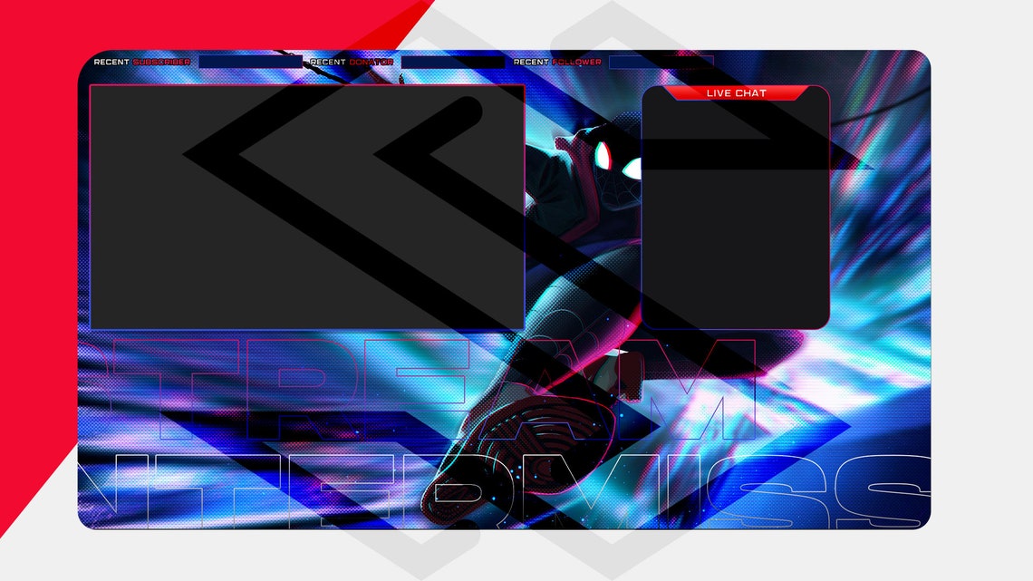 Twtich Overlays Spiderman Marvel Twitch Overlay - Etsy