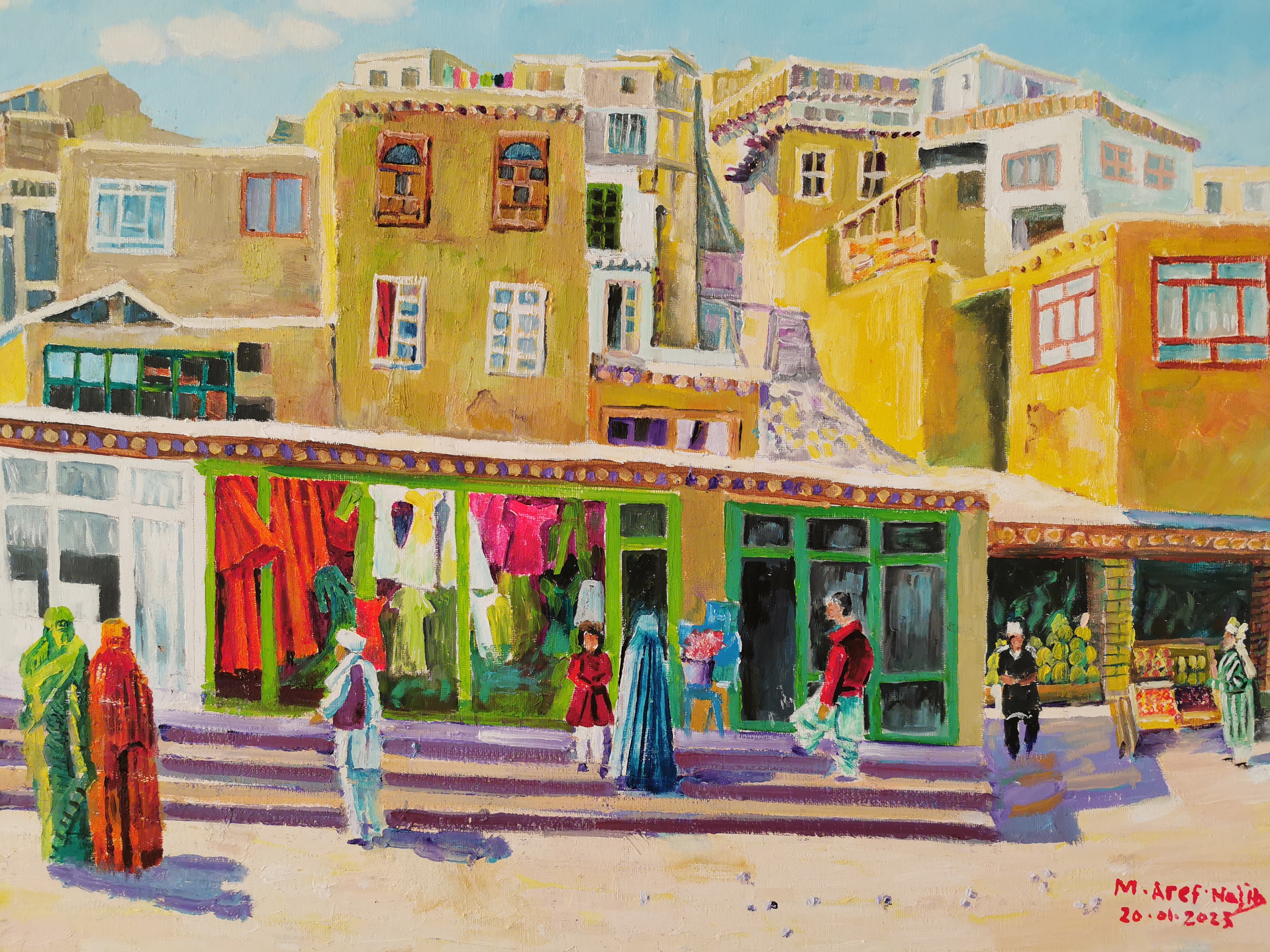 Afghan Cityscape Oil Painting of Kabul "deh Afghanane Kabul" - Etsy