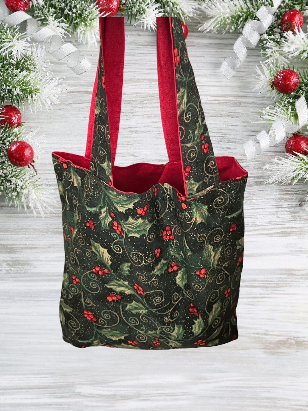 Holiday Reversible Tote Bag Multi Use Tote Bag - Etsy