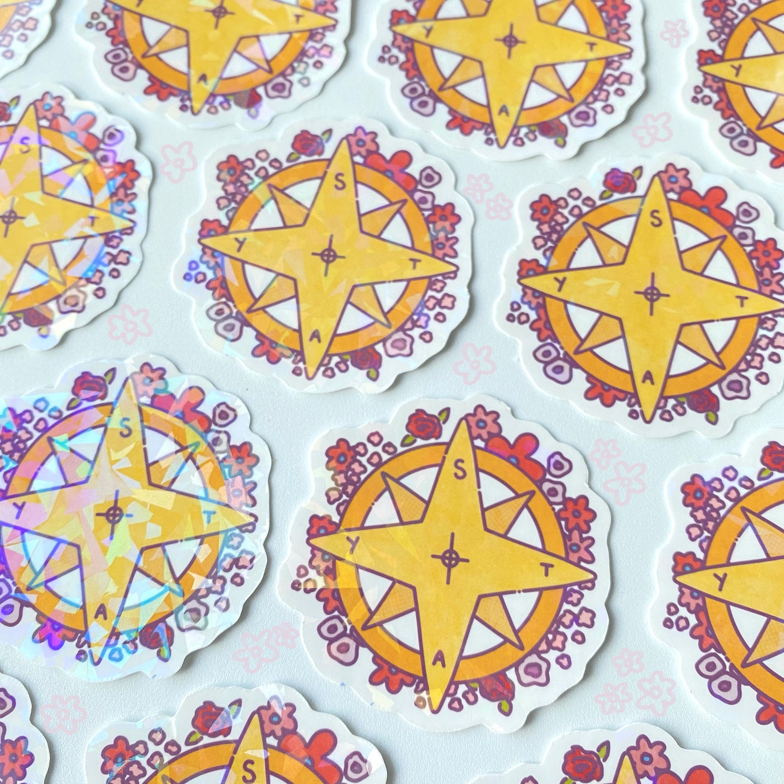 Stay Skz Compass Logo Holographic Waterproof Vinyl Sticker Etsy