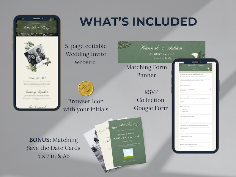 Wedding RSVP Form Website Template Canva | Animated Envelope Invitation ...