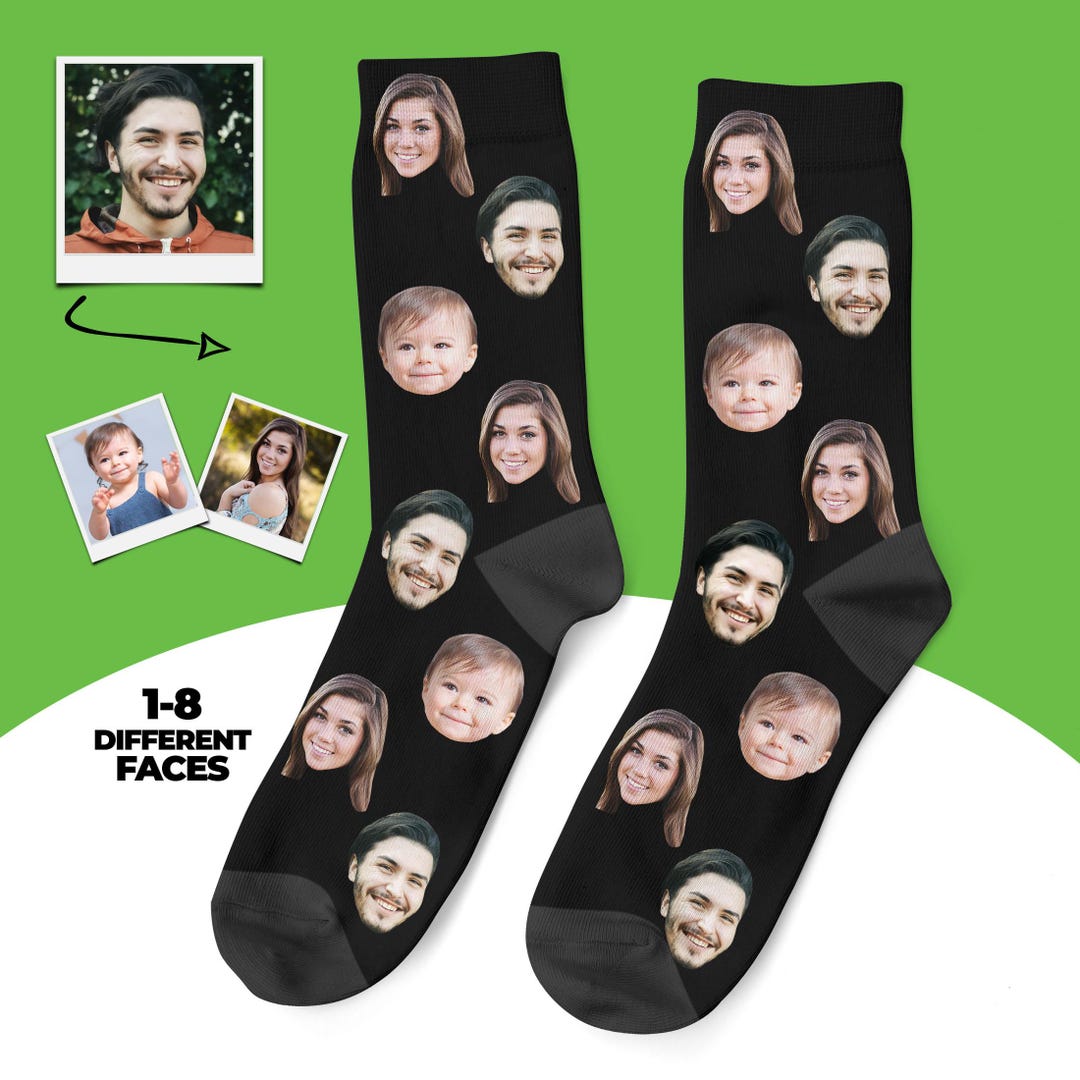 Custom Face Socks, Personalized Photo Socks, Faces on Socks, Groomsmen ...