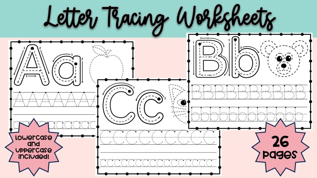 Handwriting Practice Printable Kindergarten Preschool Activity Sheets ...