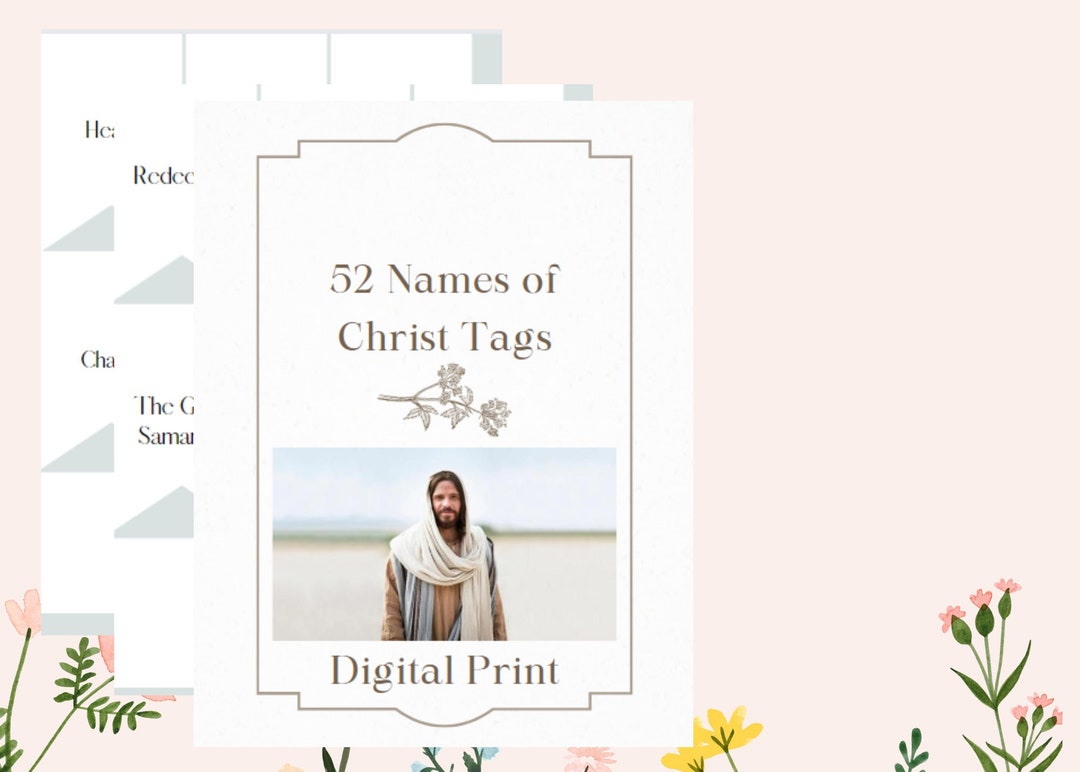 Names of Christ: Printable Tags - Etsy