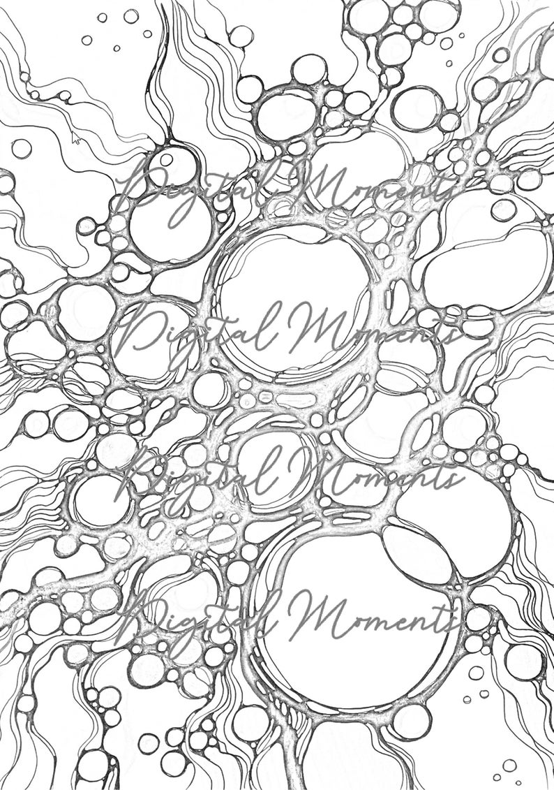 Instant DOWNLOAD Coloring Neuro Art Flow Abstract Printable Adult ...