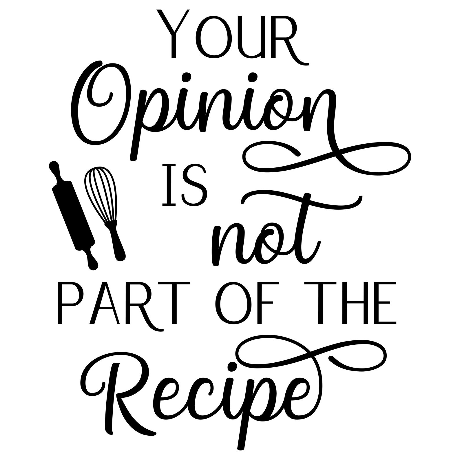 Your Opinion is Not Part of the Recipe SVG Kitchen SVG Cooking SVG - Etsy