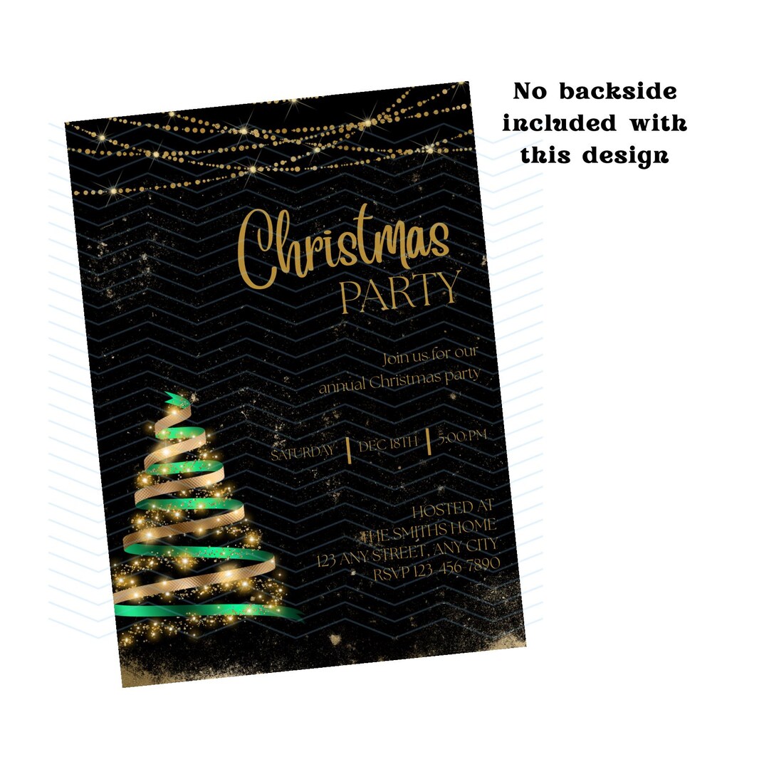 Editable Christmas Party Invitation Template (digital Download) - Etsy