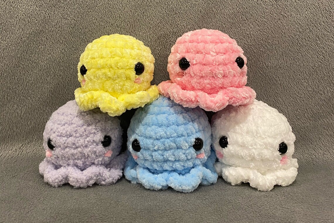 Crochet octopus stress ball anxiety puff | Etsy