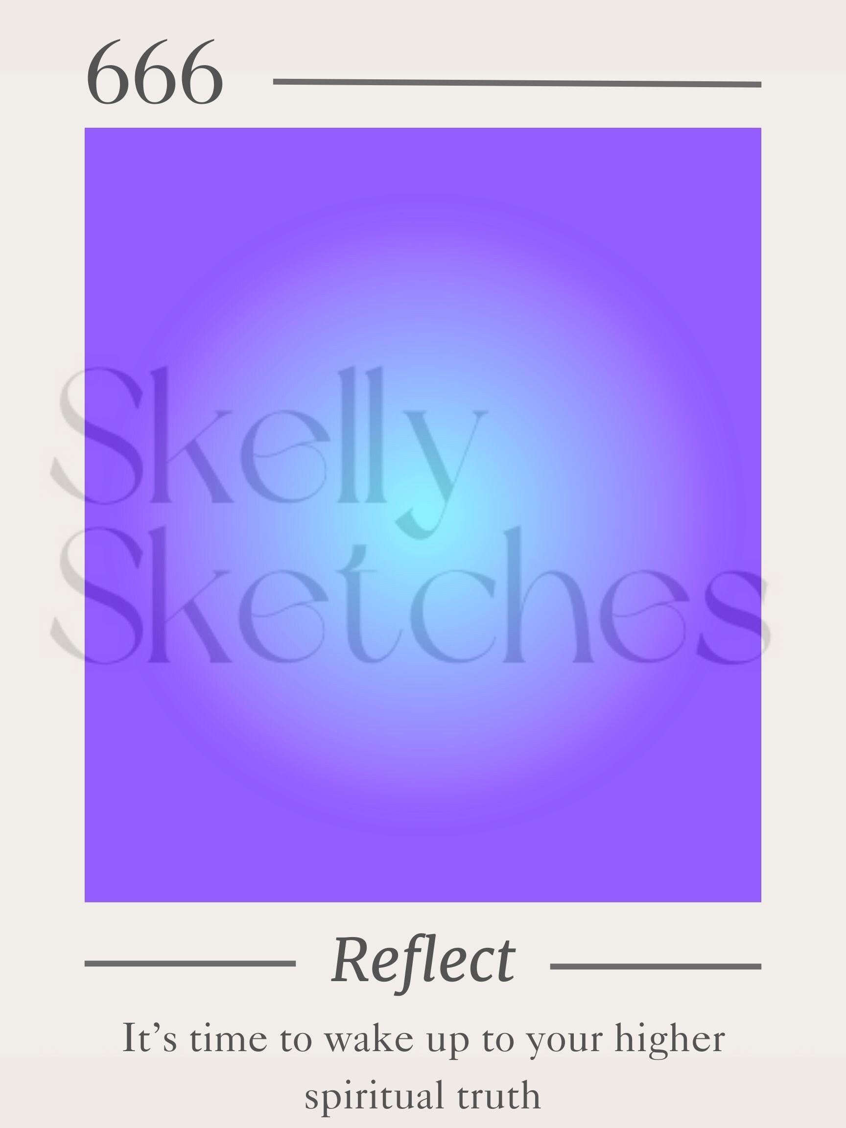 666 | Angel Number Aura Digital Print | Digital Poster, Spiritual, Aura ...