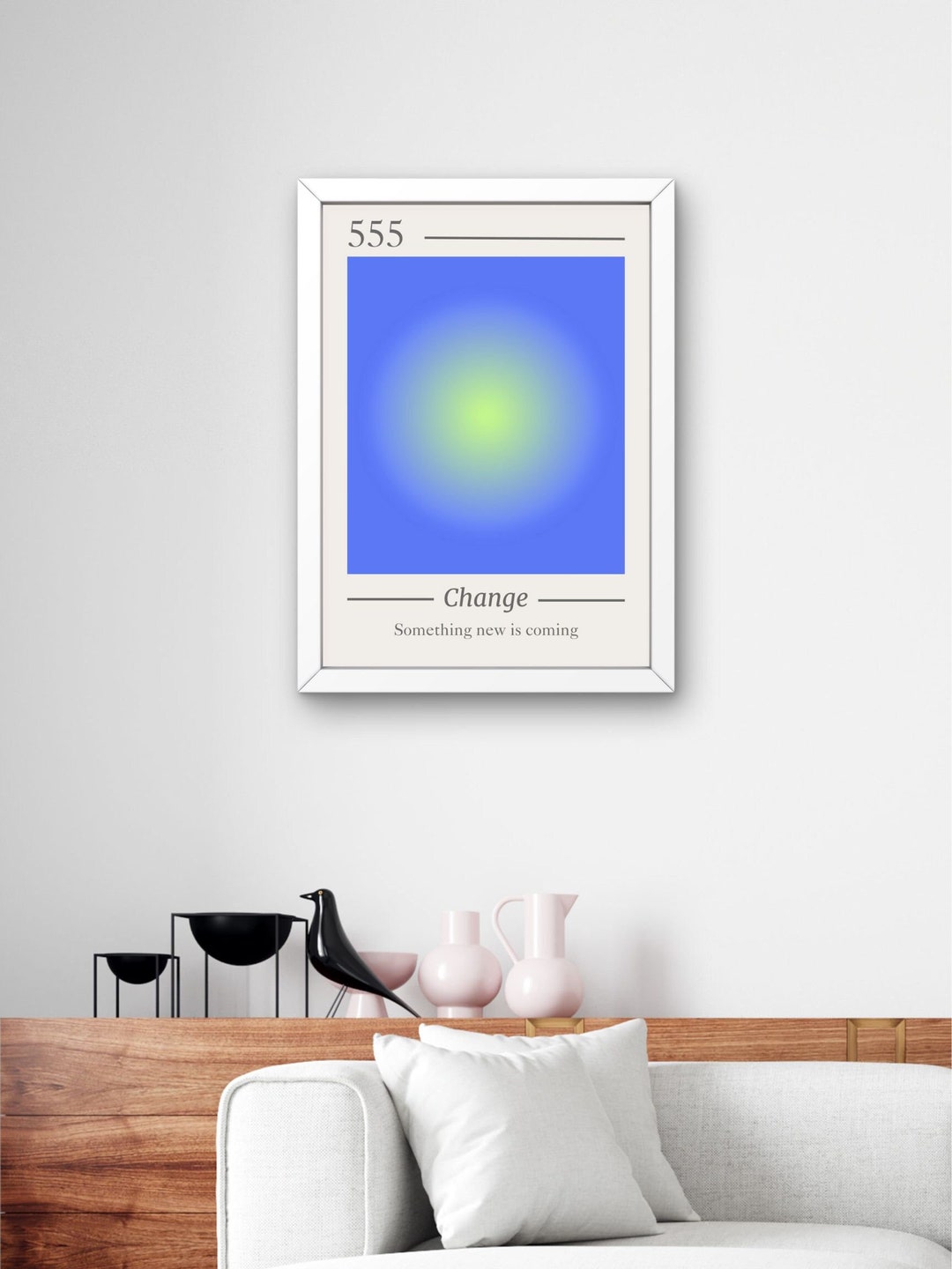 555 | Angel Number Aura Digital Print | Digital Poster, Spiritual, Aura ...