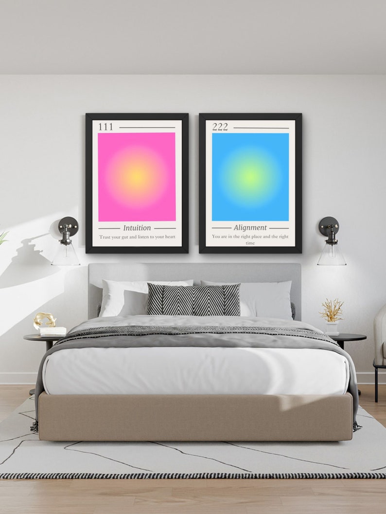 666 | Angel Number Aura Digital Print | Digital Poster, Spiritual, Aura ...