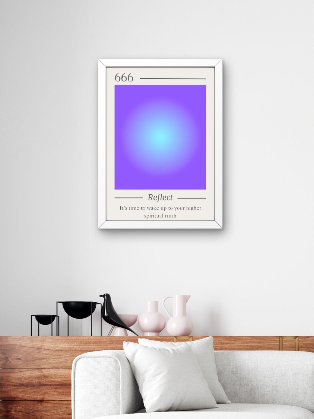 666 | Angel Number Aura Digital Print | Digital Poster, Spiritual, Aura ...