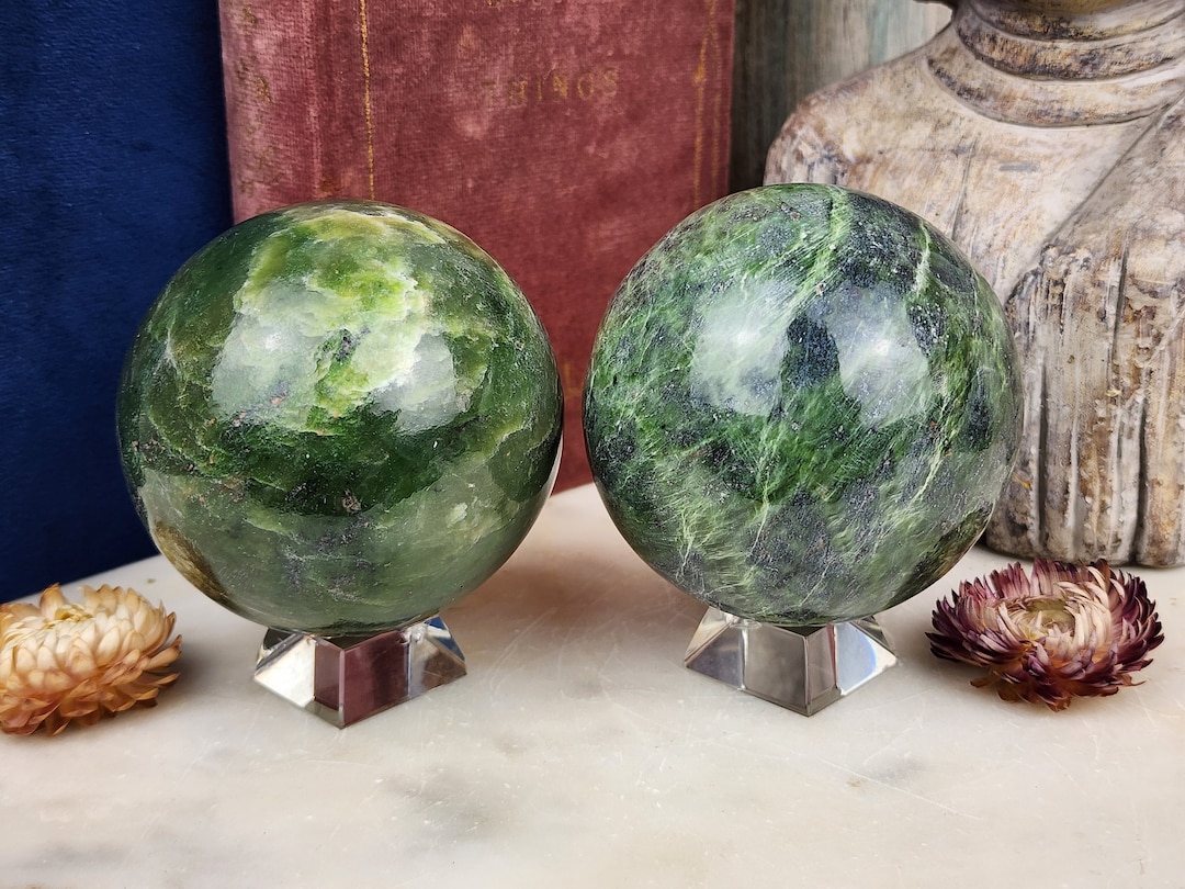 Nephrite Jade Spheres - Etsy