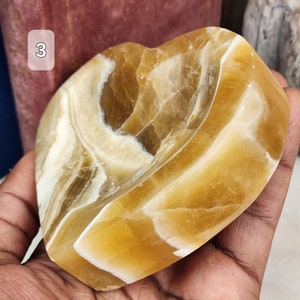 Caramel Calcite Heart Bowls - Etsy