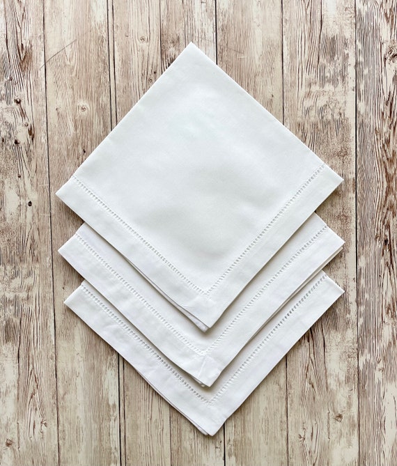 Home & Living Table Linens Set of 6pcs 100% Cotton Hemstitch Napkins ...