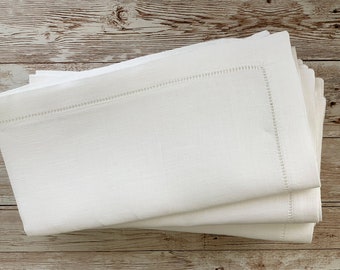 Home & Living Table Linens Set of 6pcs 100% Cotton Hemstitch Napkins ...