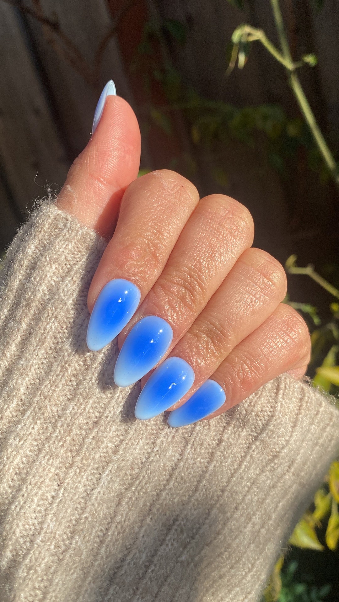 Blue Aura Press on Nails - Etsy