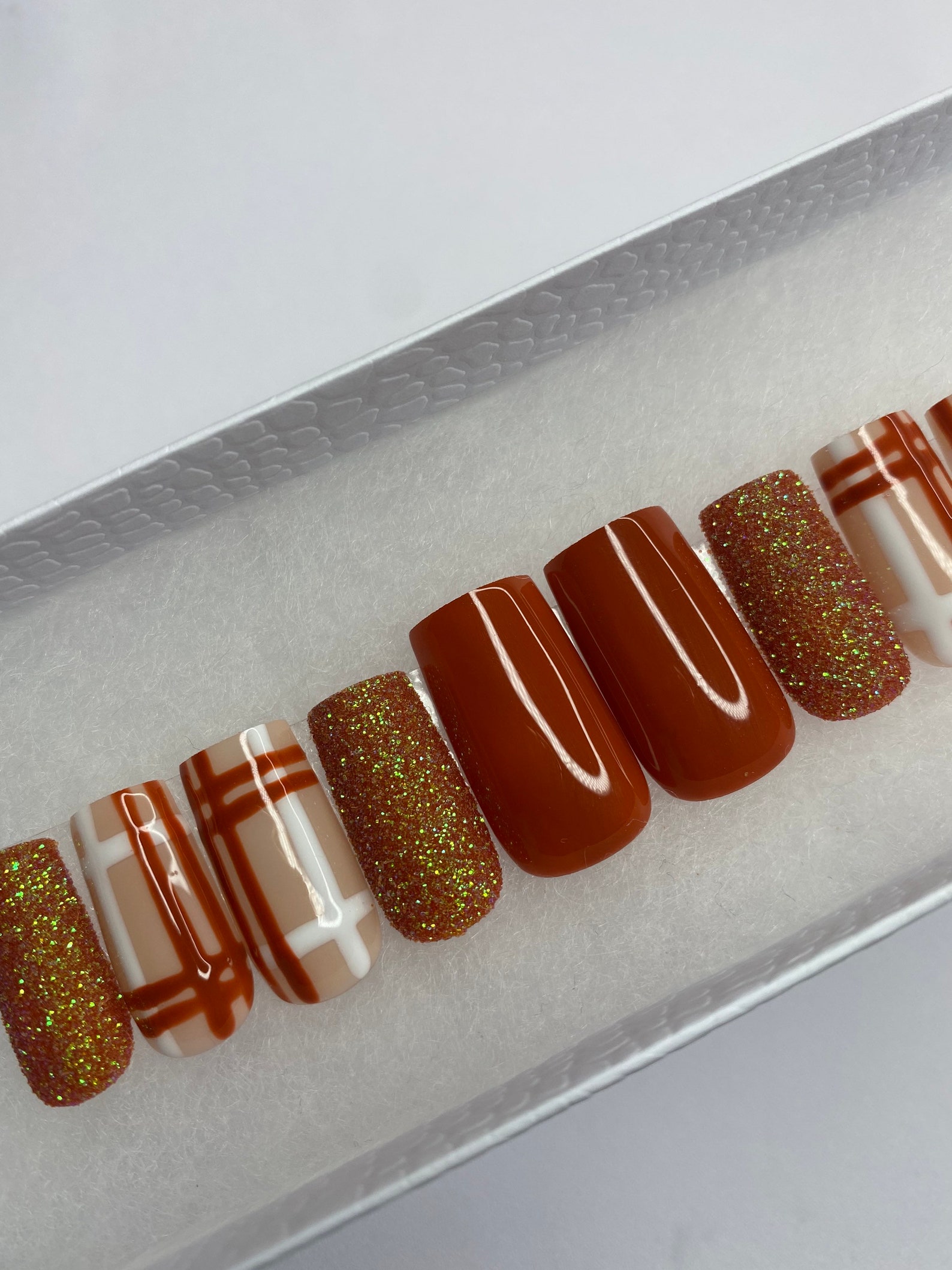 Fall Flannel Press on Nails - Etsy