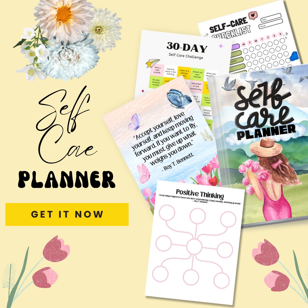 Printable PDF Self Care Planner Version 1, 75 Pages, Self Love Planner ...