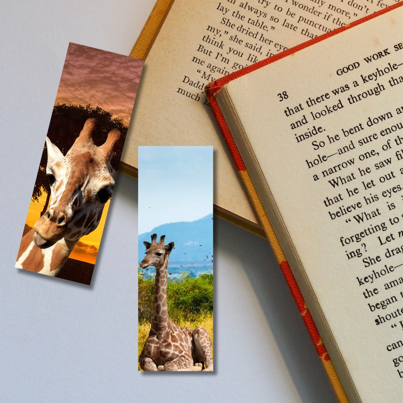 Giraffe in Nature Bookmark Set of 6 | Digital Download | Printable ...