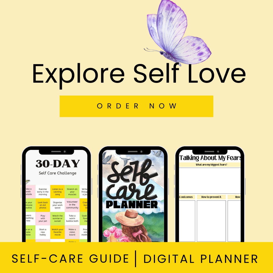 Printable PDF Self Care Planner Version 1, 75 Pages, Self Love Planner ...