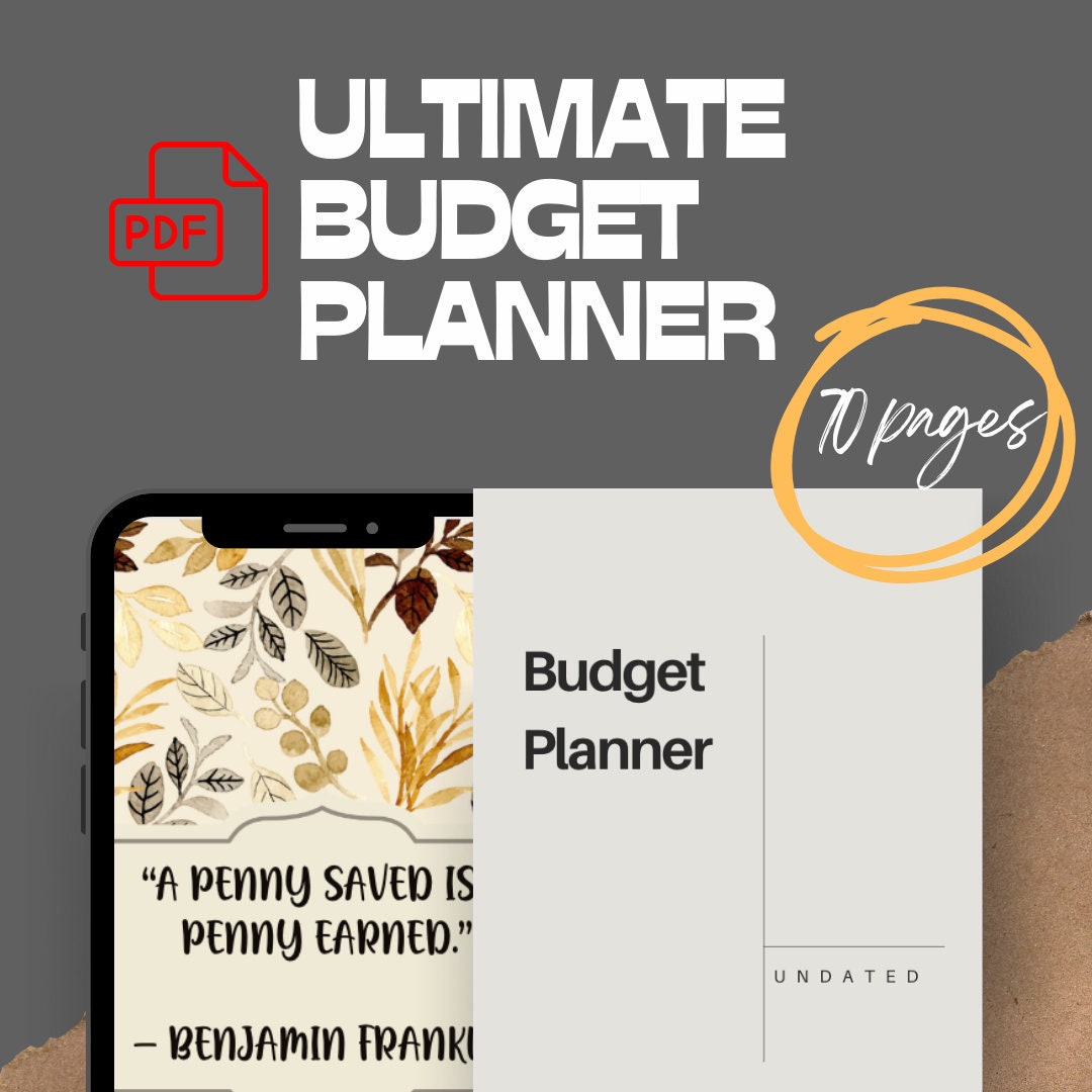 Ultimate Digital Printable Budget Planner, 70 Pages, Expenses Tracker ...