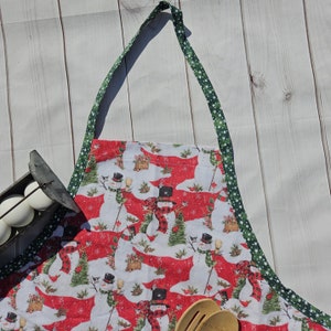 Snowman Full Apron, Christmas Apron, Apron for Women, Full Apron ...